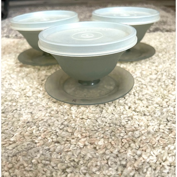 Tupperware | Kitchen | Set Of 3 Vintage Tupperware Pudding Parfait ...